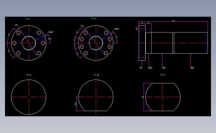 银泰滚珠丝杆FDDC03232T2-C_AutoCAD 2000_模型图纸下载 – 懒石网