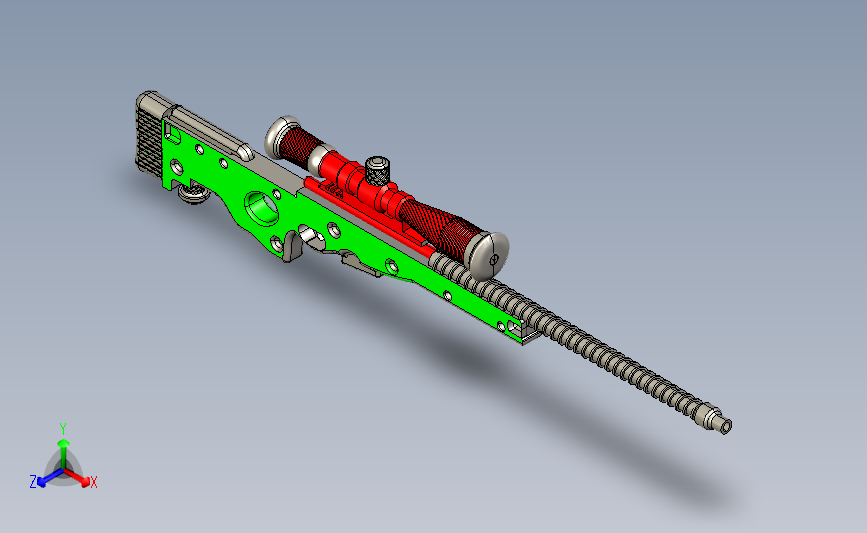 AWM狙击枪_IGES_模型图纸下载 – 懒石网