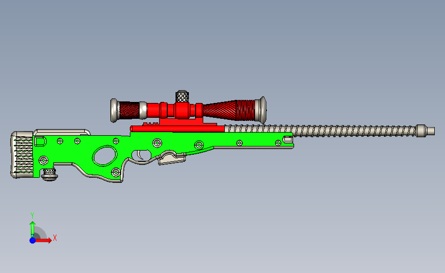 AWM狙击枪_IGES_模型图纸下载 – 懒石网