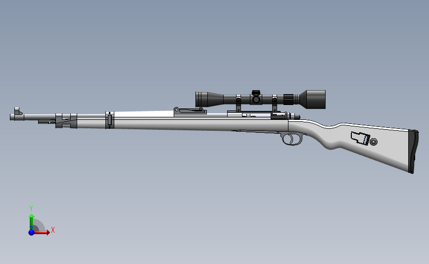 kar98k枪.3_SOLIDWORKS 2021_模型图纸下载 – 懒石网