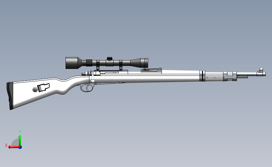 kar98k枪.3_SOLIDWORKS 2021_模型图纸下载 – 懒石网
