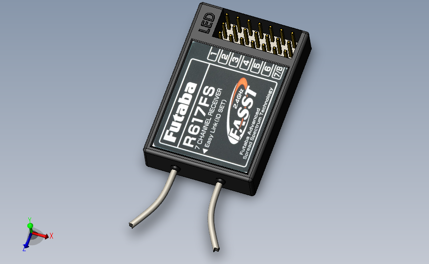 Futaba 接收器_SOLIDWORKS 2012_模型图纸下载 – 懒石网