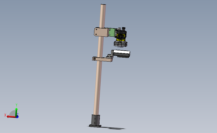 CCD工业摄像机固定机构_SOLIDWORKS 2017_模型图纸下载 – 懒石网