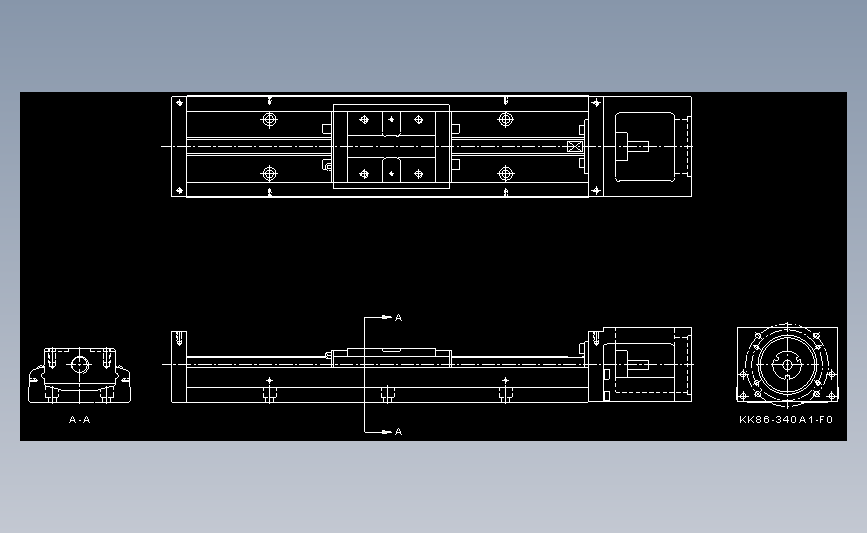 ROBOT 线性马达平台KK86-340A1-F0.dwg_AutoCAD 2000_模型图纸下载 – 懒石网