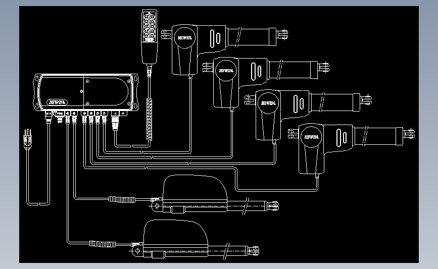 台湾上银HIWIN电动推杆+线性致动器LAK6B+LAN1+LAN2_AutoCAD_模型图纸下载 – 懒石网