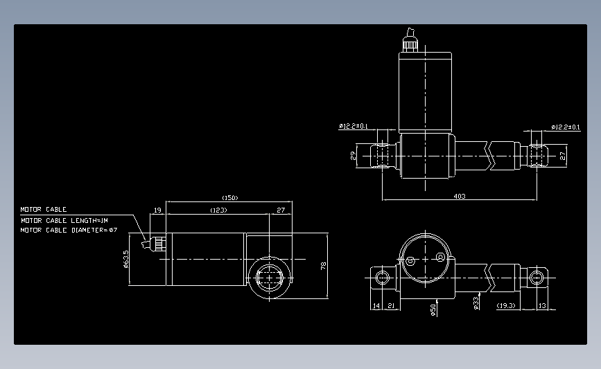 台湾上银HIWIN电动推杆+线性致动器LAN1-250_AutoCAD 2000_模型图纸下载 – 懒石网