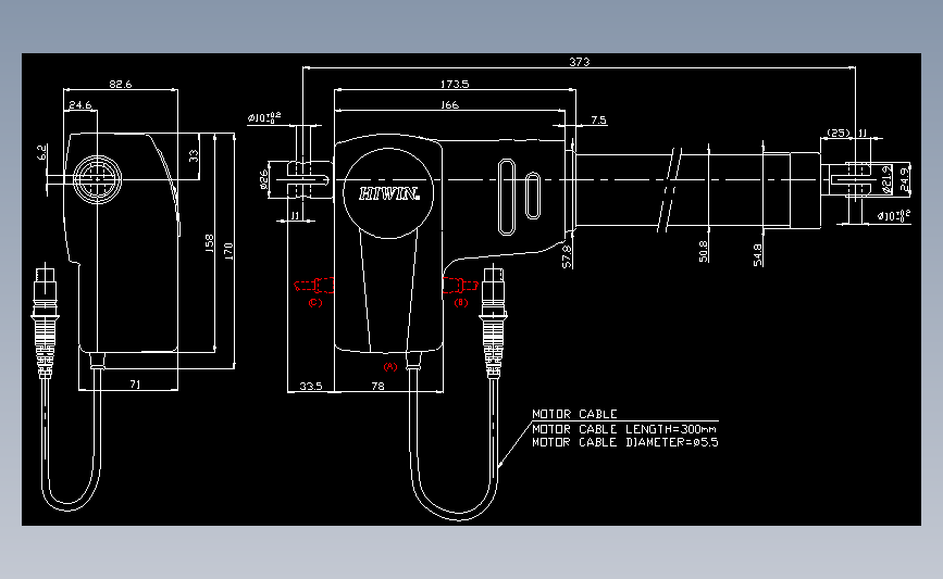 台湾上银HIWIN电动推杆+线性致动器LAN1-200_AutoCAD 2000_模型图纸下载 – 懒石网