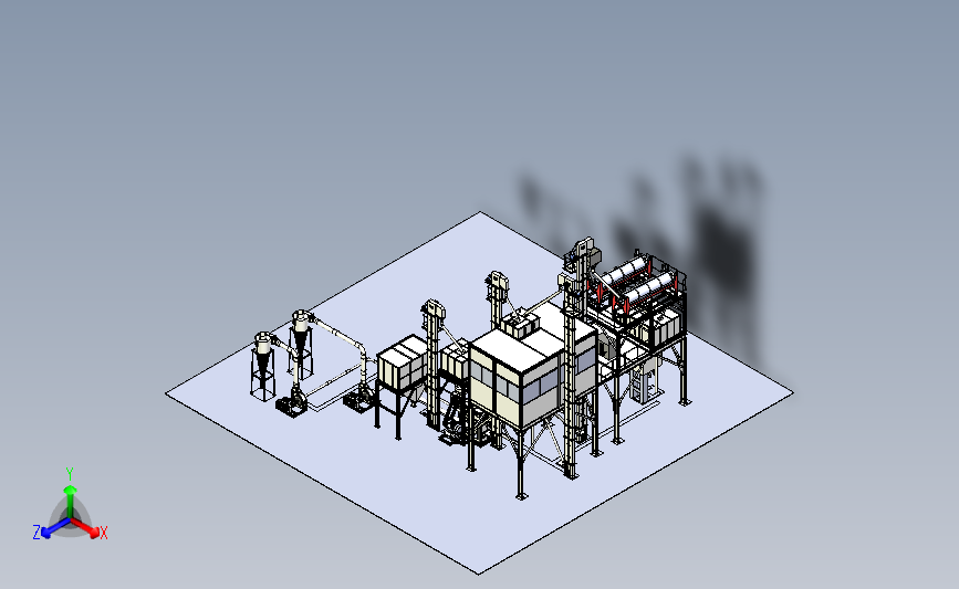 米精炼厂3D模型图纸 IGS格式图档 食品加工生产线数模_IGES_模型图纸下载 – 懒石网