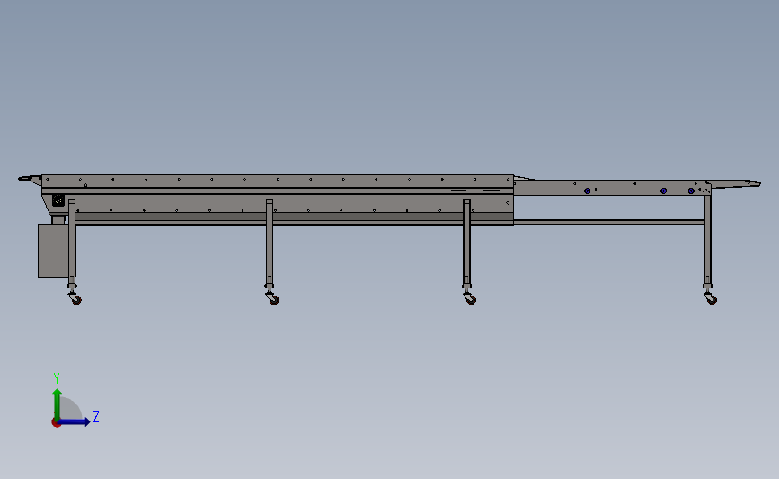 伸缩传送带 Solidworks 2012 模型图纸下载 懒石网