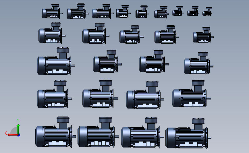 YFB3-B35系列粉尘防爆型三相异步电动机_SOLIDWORKS 2014_模型图纸下载 – 懒石网