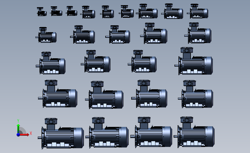 YFB3-B35系列粉尘防爆型三相异步电动机_SOLIDWORKS 2014_模型图纸下载 – 懒石网