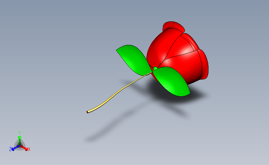 玫瑰花_UG_模型图纸下载 – 懒石网