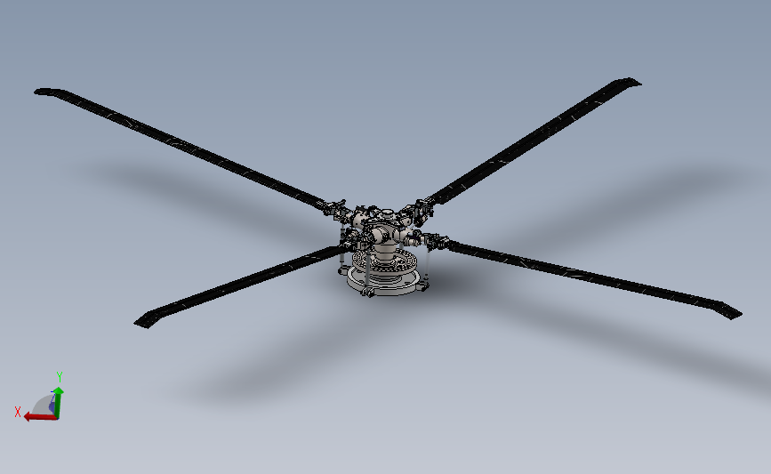 U60 直升机旋翼_SOLIDWORKS 2014_模型图纸下载 – 懒石网