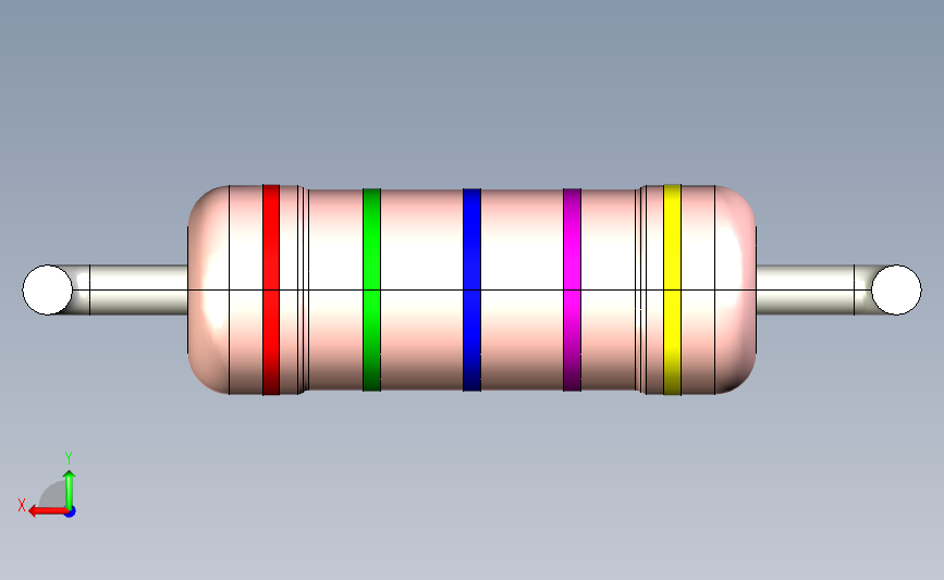 接插件AXIAL-0.4-0.25W_STEP_模型图纸下载 – 懒石网