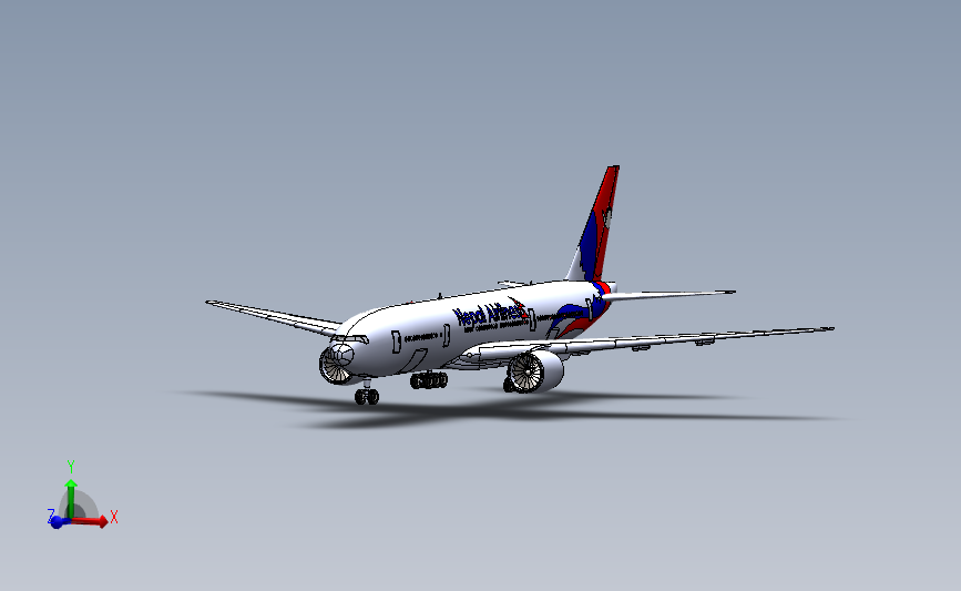 boeing 777-300er_SOLIDWORKS_收费图纸_模型下载 – 懒石网