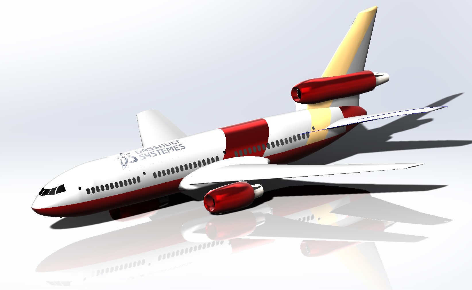 DC-10 模型飞机_SOLIDWORKS 2020_模型图纸下载 – 懒石网