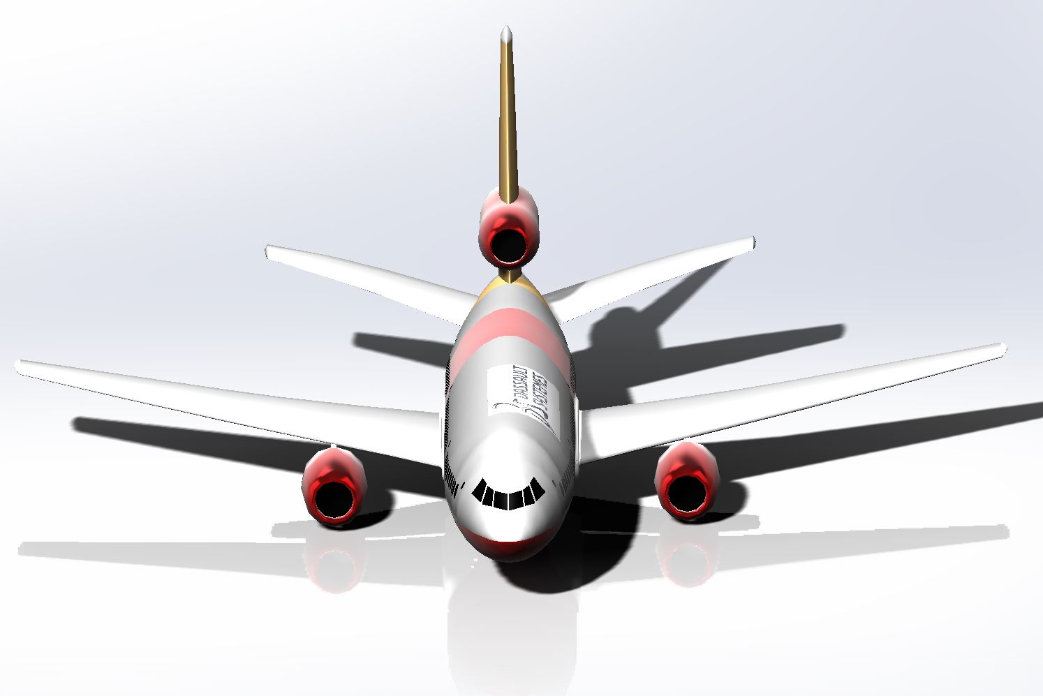 DC-10 模型飞机_SOLIDWORKS 2020_模型图纸下载 – 懒石网