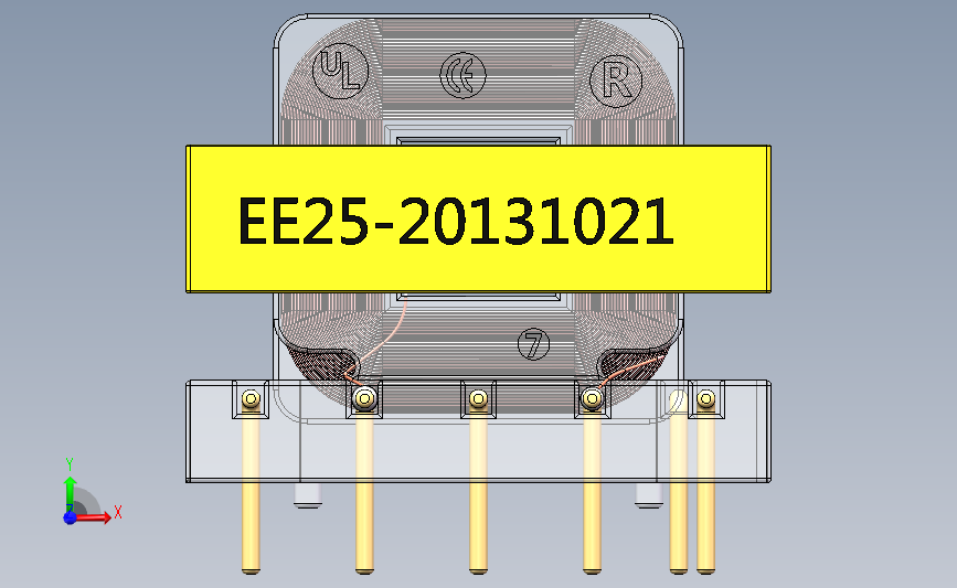 EE25磁芯_SOLIDWORKS 2014_模型图纸下载 – 懒石网