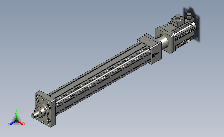 全套安装方式伺服电动缸电动推杆（适用负载2吨-3吨）[K110-10-500-D-C3]_STEP_模型图纸下载 – 懒石网