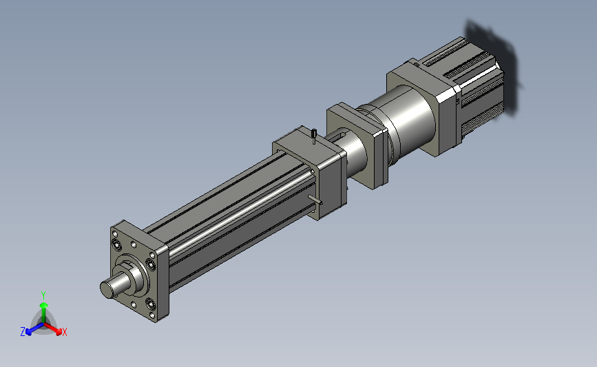 全套安装方式伺服电动缸电动推杆（适用负载3吨-5吨）[K130-10-200-D-C3]_STEP_模型图纸下载 – 懒石网