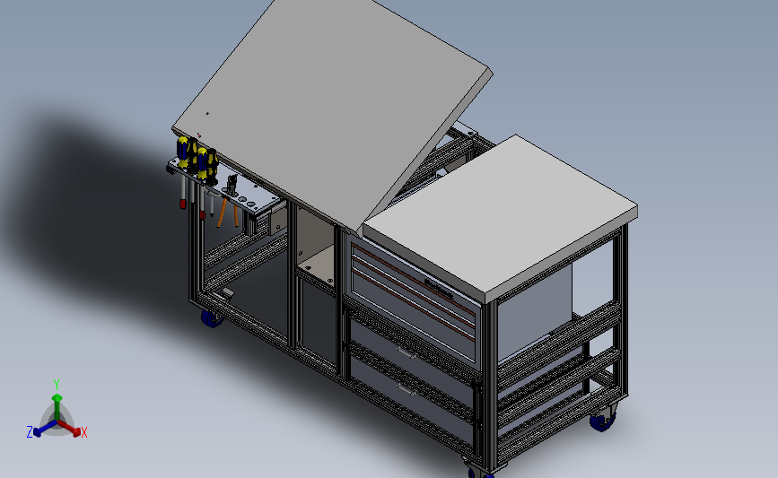 电子工作台_SOLIDWORKS 2014_模型图纸下载 – 懒石网