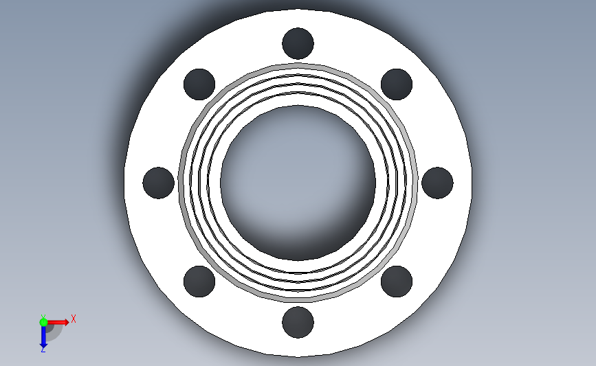 DN80化工法兰_SOLIDWORKS 2011_模型图纸下载 – 懒石网
