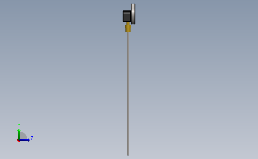 WSS-411双金属温度计L=600_SOLIDWORKS 2011_模型图纸下载 – 懒石网