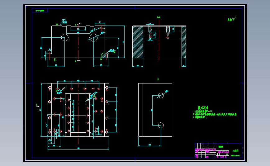 EHY-112-90汽车变速箱壳体钻孔组合机床(夹具组合机床设计）CAD软件打开_AutoCAD 2004_模型图纸下载 – 懒石网