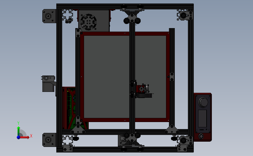 H-bot 3D打印机_SOLIDWORKS 2012_模型图纸下载 – 懒石网
