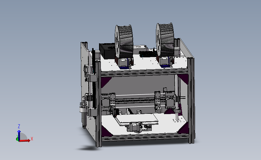 混合3D打印机_SOLIDWORKS 2021_模型图纸下载 – 懒石网