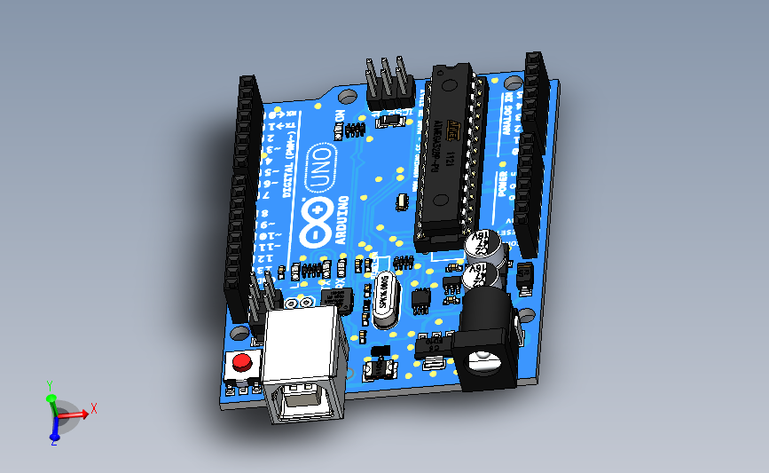 arduino-uno-r3_SOLIDWORKS 2019_模型图纸下载 – 懒石网