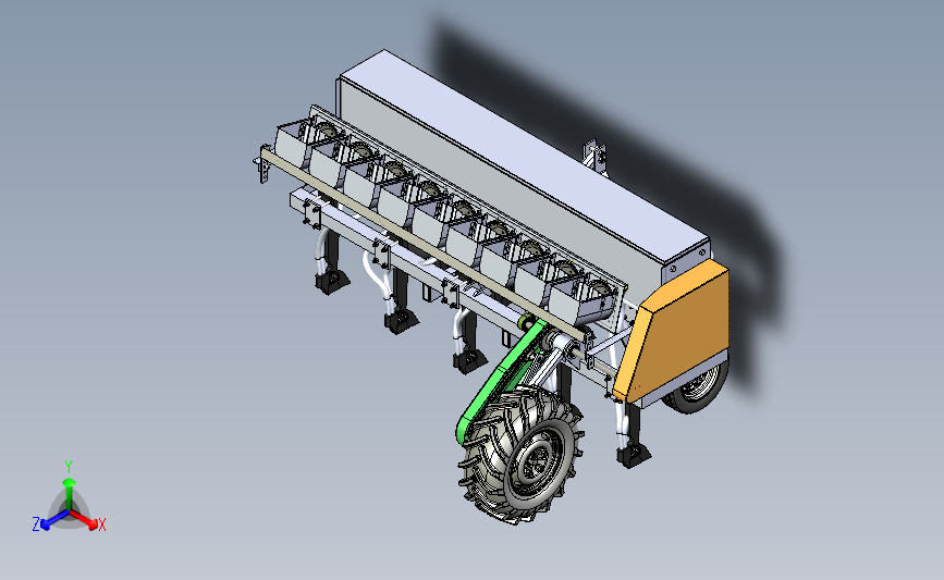 DSR Machine水稻种植机3D模型图纸 x_t格式_Parasolid_模型图纸下载 – 懒石网
