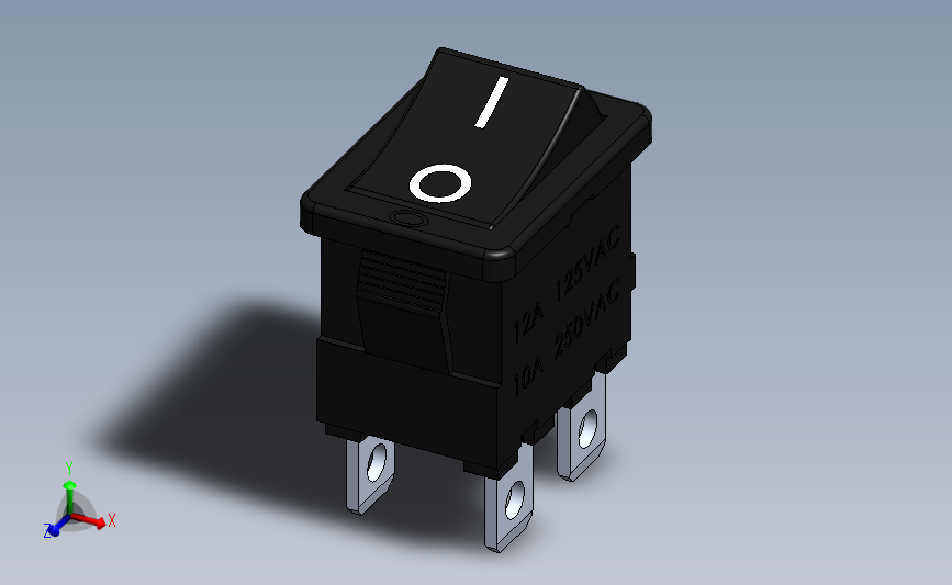 翘板开关_SOLIDWORKS 2021_模型图纸下载 – 懒石网