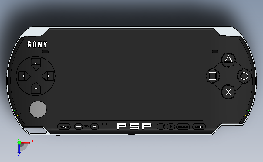 索尼 PSP 3000_SOLIDWORKS 2016_模型图纸下载 – 懒石网