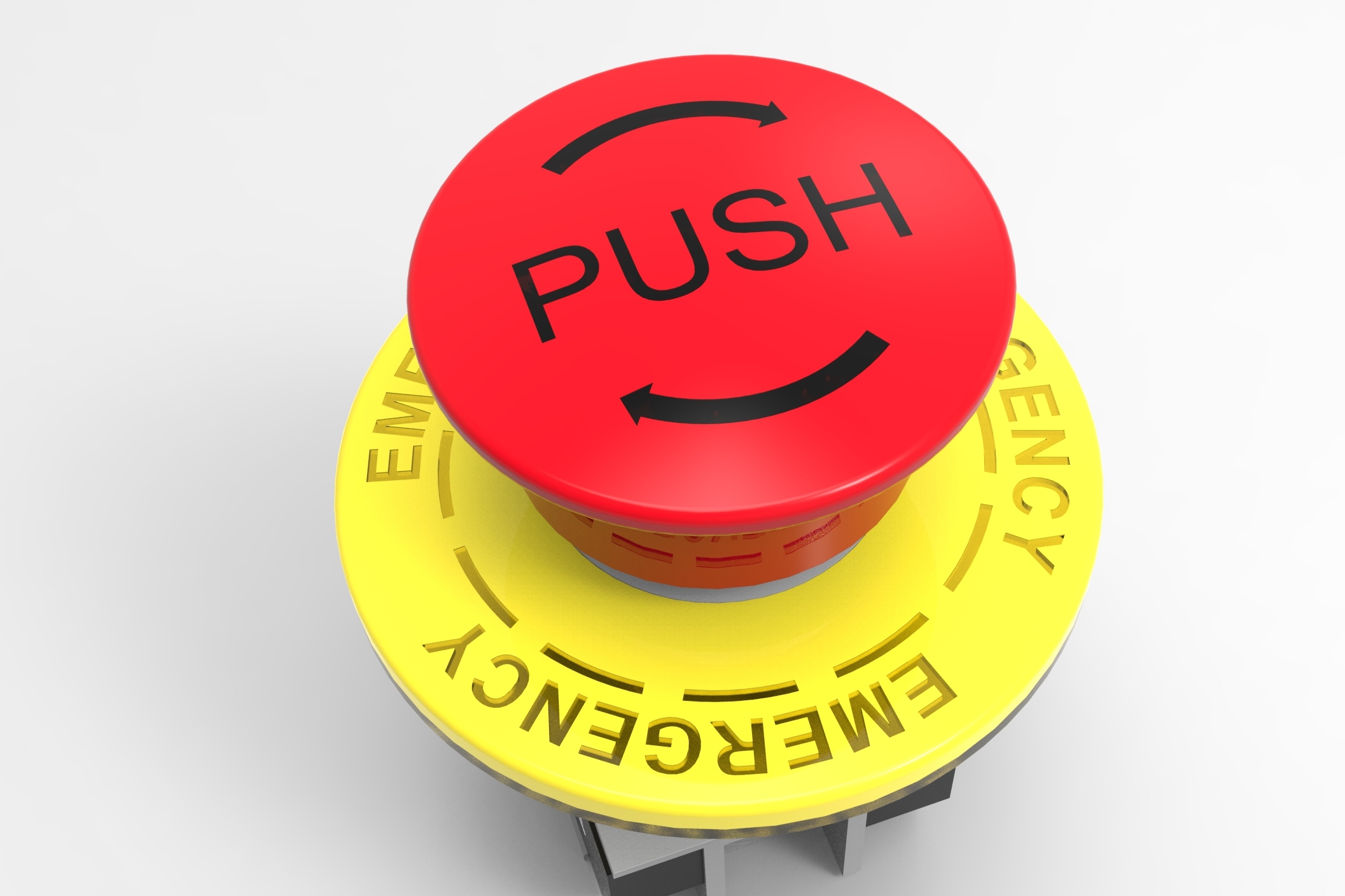 紧急停止按钮 - 内置灯_SOLIDWORKS 2016_模型图纸下载 – 懒石网