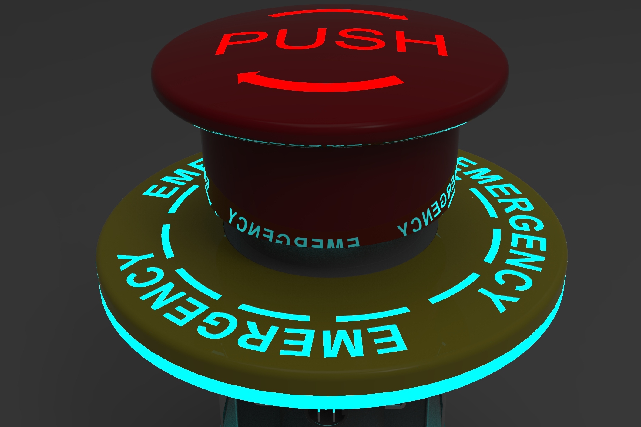 紧急停止按钮 - 内置灯_SOLIDWORKS 2016_模型图纸下载 – 懒石网