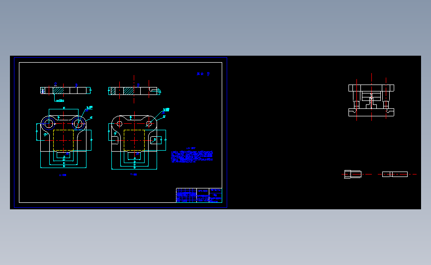 冲孔落料复合模设计 Autocad 2004 模型图纸下载 懒石网