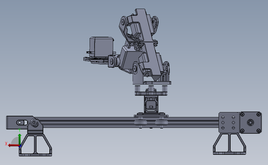 带导轨的的机器人手臂_SOLIDWORKS 2014_模型图纸下载 – 懒石网