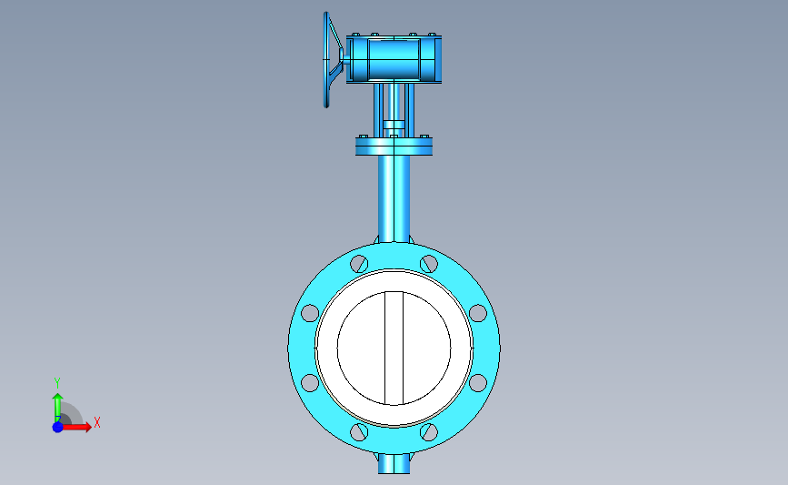 D341F46型 衬氟法兰蝶阀DN150_STEP_模型图纸下载 – 懒石网