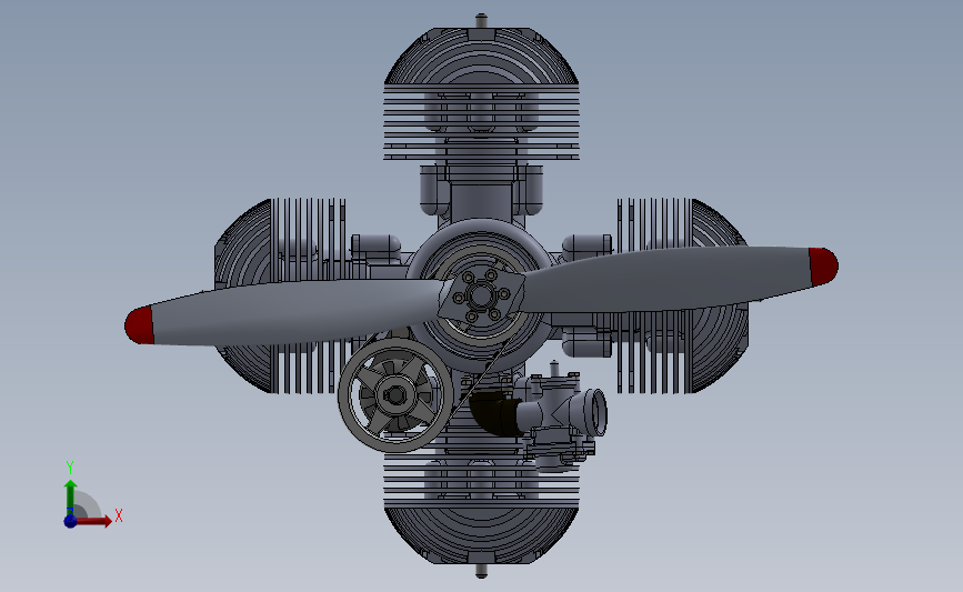 X-Engine航空引擎三维建模图纸 solidworks2015设计_SOLIDWORKS 2015_模型图纸下载 – 懒石网