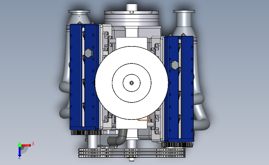 V8 Engine VMS-85发动机发动机_SOLIDWORKS 2016_模型图纸下载 – 懒石网