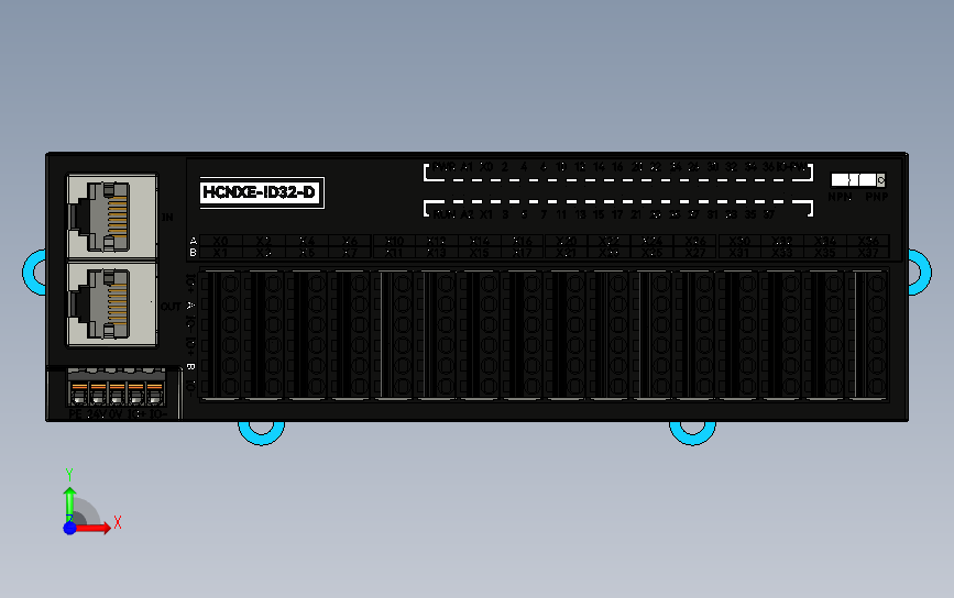 NXE系列IO模块 图纸（3D）_STEP_模型图纸下载 – 懒石网