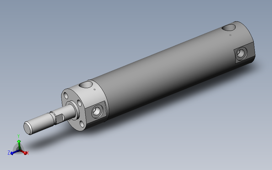 气缸cg1bn25 75 Solidworks 2014 模型图纸下载 懒石网