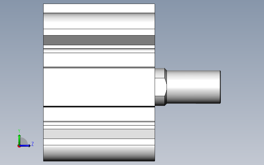 气缸cq2a80 30dmz Solidworks 2012 模型图纸下载 懒石网