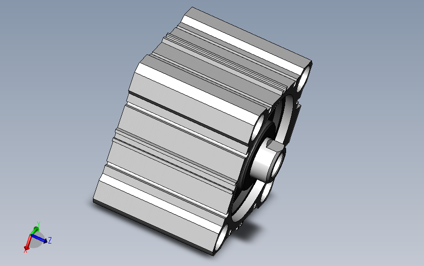 气缸cq2a80 40d Solidworks 2012 模型图纸下载 懒石网