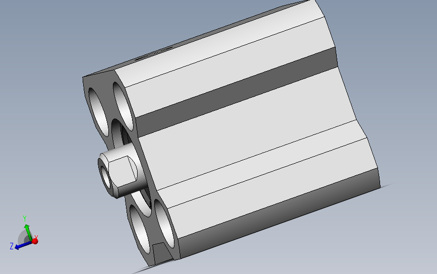 气缸cq2b12 10d Solidworks 2014 模型图纸下载 懒石网