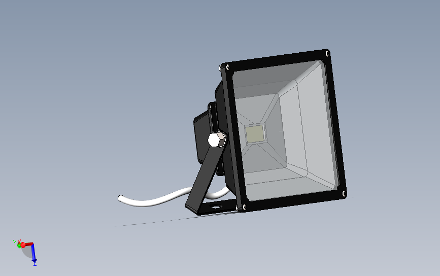 LED 投影灯_SOLIDWORKS 2016_模型图纸下载 – 懒石网