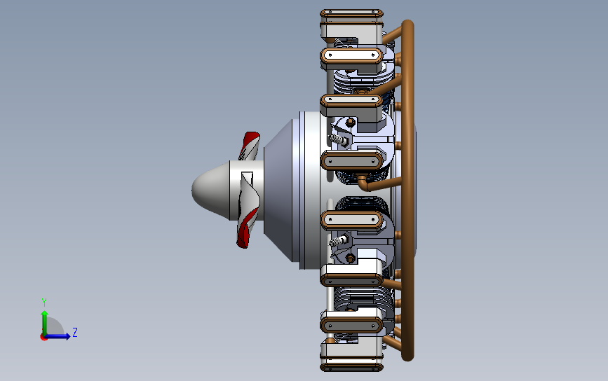 radial-engine-294 9缸星形发动机3D数模图纸 Solidworks设计_SOLIDWORKS 2019_模型图纸下载 – 懒石网