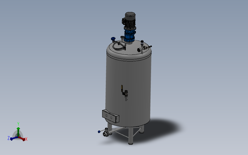 100L化学槽罐_SOLIDWORKS 2010_模型图纸下载 – 懒石网