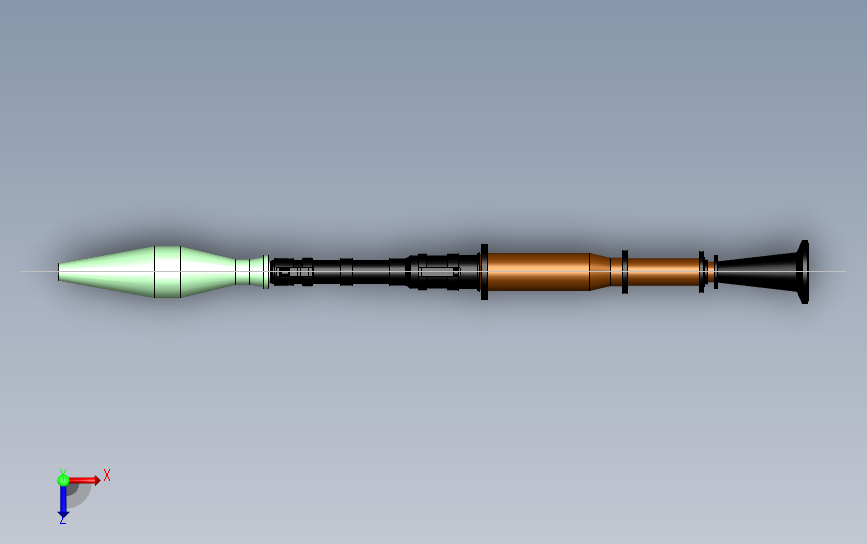 一种玩具枪模型（RPG7简化）_SOLIDWORKS 2014_模型图纸下载 – 懒石网